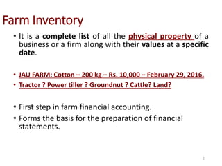 Lecture 14 Farm Inventory | PPTX