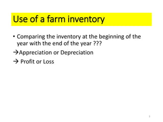 Lecture 14 Farm Inventory | PPTX
