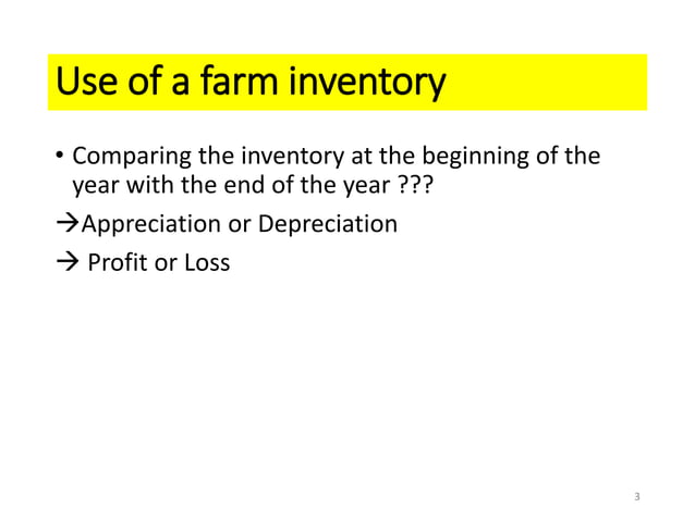 Lecture 14 Farm Inventory | PPTX