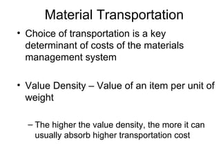 Lecture 14 materials management pm | PPT