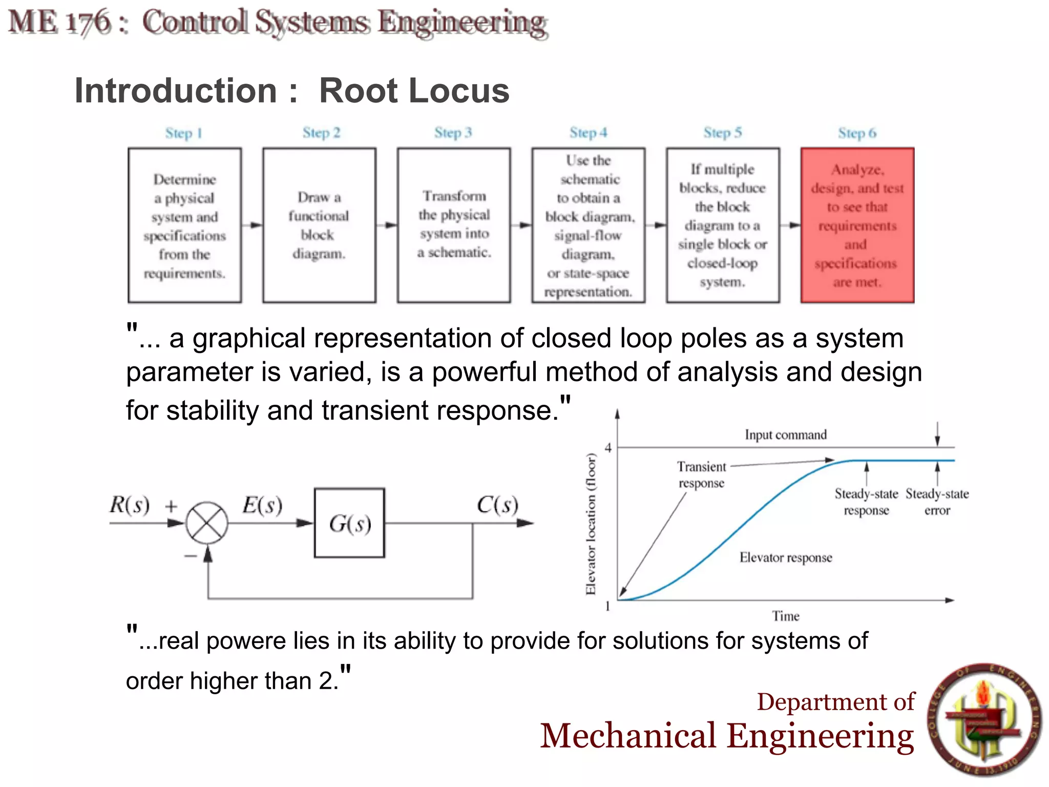 Lecture 14 ME 176 7 Root Locus Technique | PDF