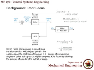 Lecture 14 ME 176 7 Root Locus Technique | PDF