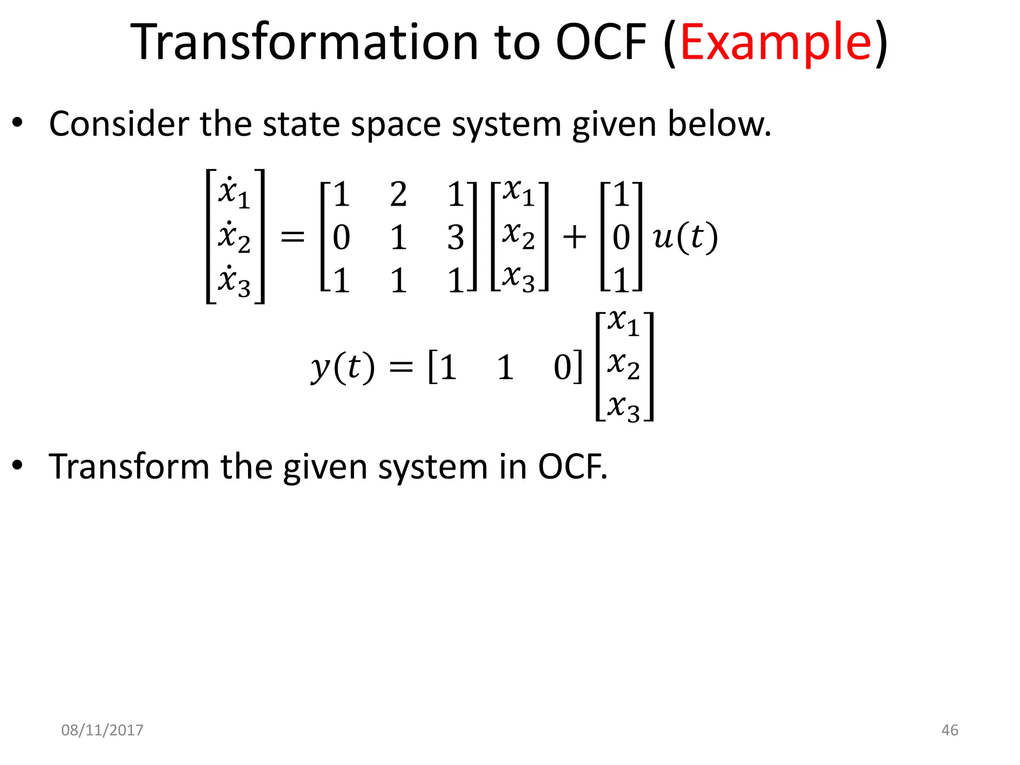 Lecture 14 State Space Canonical Forms Pdf