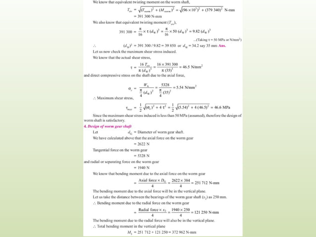 Lecture 14 Worm Gears.pptxxxxxxxxxxxxxxxxxxxx | PPT