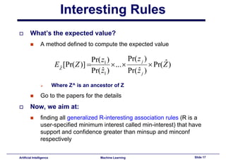 Lecture15 - Advances topics on association rules PART II | PPT