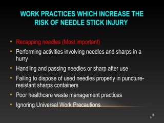 needle stick and sharp injuries..protocols | PPT