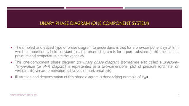 Phase Diagram:One Component System | PPTX | Chemistry | Science