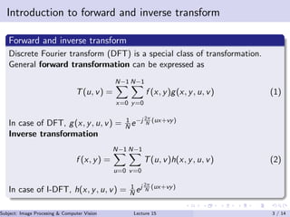 Lecture 15 DCT, Walsh and Hadamard Transform | PDF