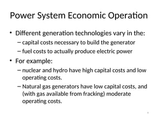electrical Economic Operation Of Power Systems | PPT