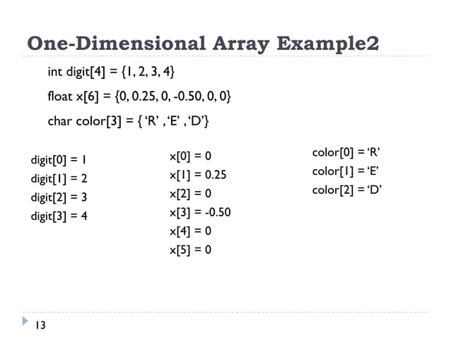 Lecture 15 - Array | PPT