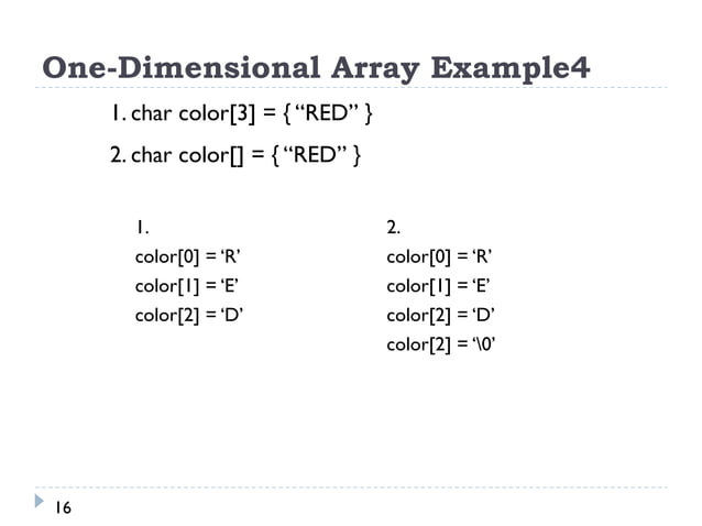 Lecture 15 - Array | PPT