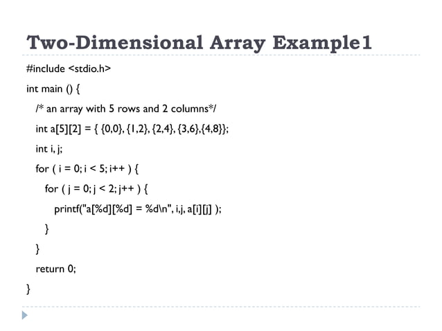 Lecture 15 - Array | PPT Lecture 15 - Array | PPT