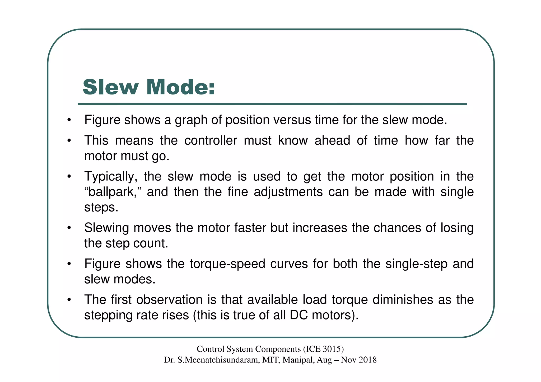 Lecture 15 characteristics of stepper motors | PDF