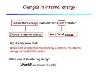 Lecture 15 first law of thermodynamics | PPT
