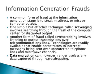Lecture 15 fraud schemes - james a. hall book chapter 3 | PPTX