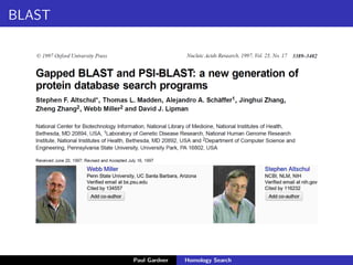 BIOL335: Homology search | PPT