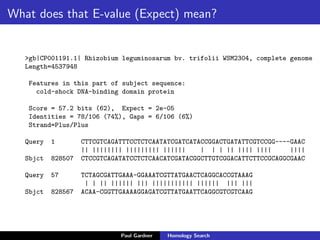 BIOL335: Homology search | PPT