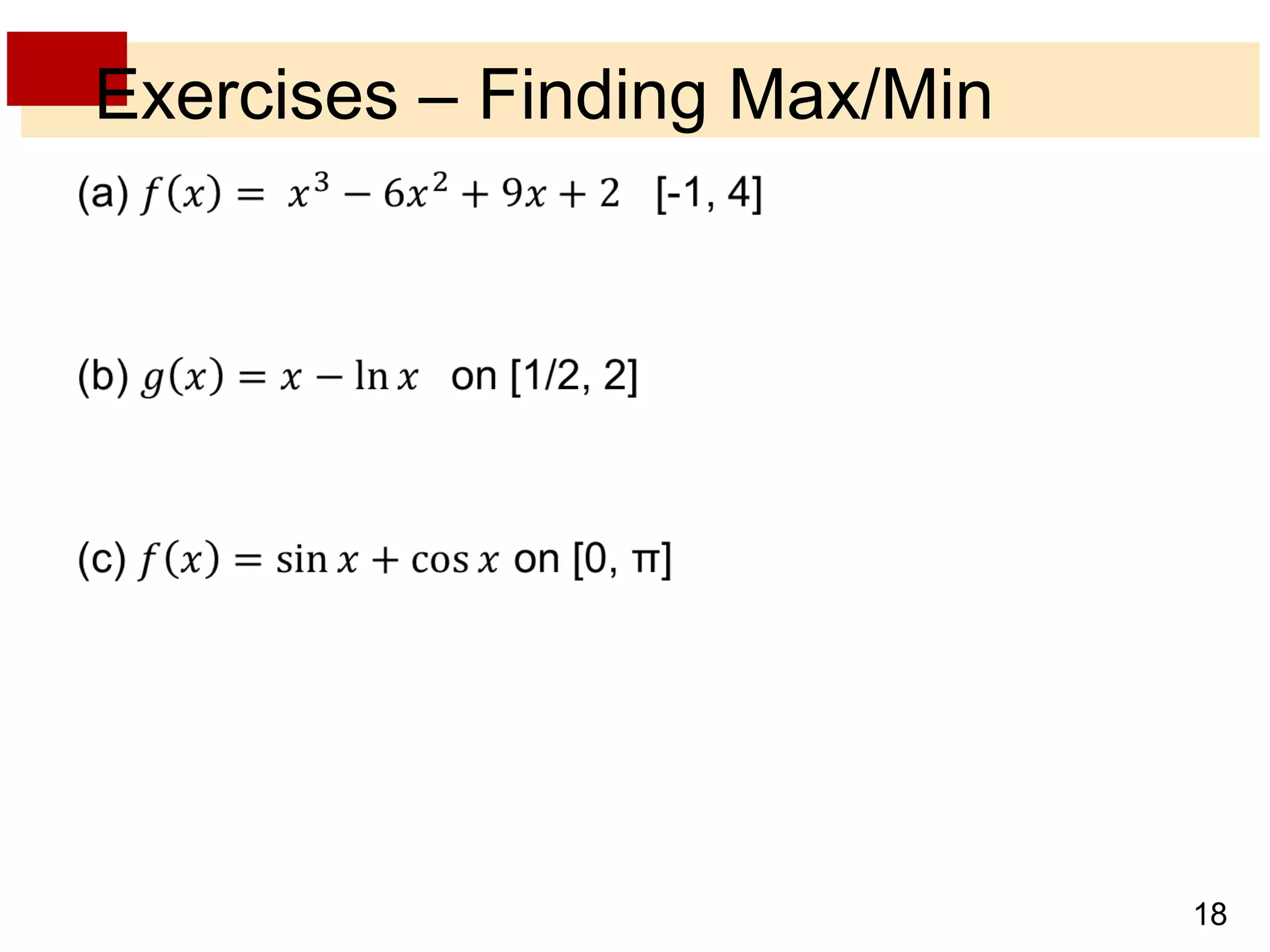 Lecture 15 max min - section 4.2 | PPT
