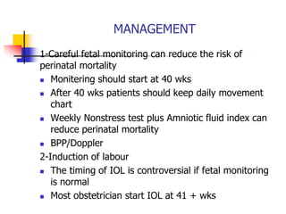 Lecture 15 - POST DATE PREGNANCY & IOL.ppt
