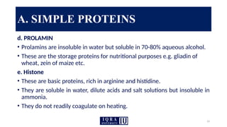 Protein and its types classification and uses | PPTX