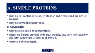 Protein and its types classification and uses | PPTX