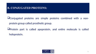 Protein and its types classification and uses | PPTX