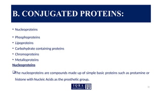 Protein and its types classification and uses | PPTX