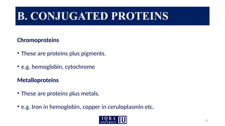 Protein and its types classification and uses | PPTX