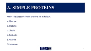 Protein and its types classification and uses | PPTX