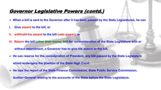 Lecture 15 state executive - governor of state | PPT