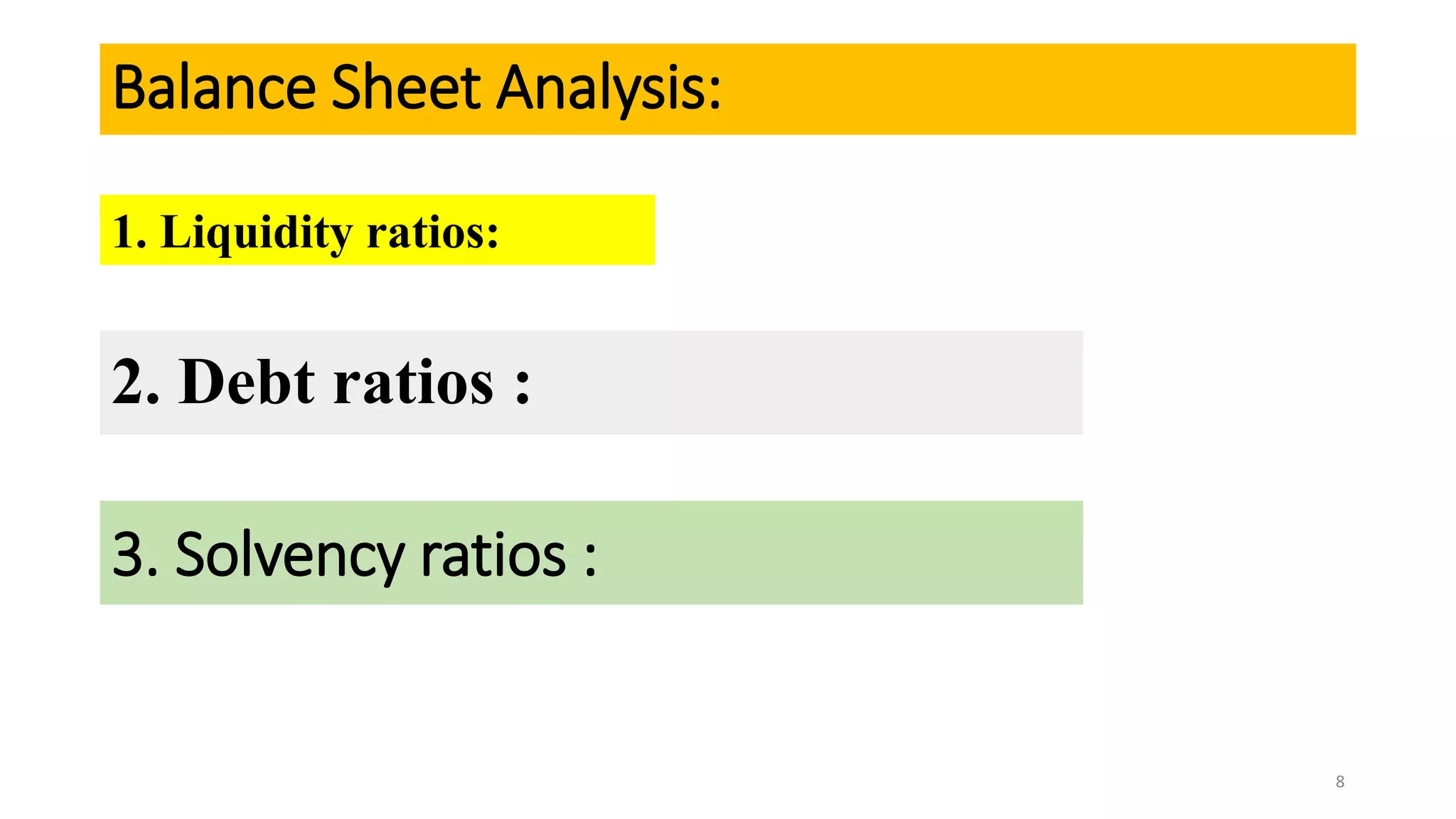 Lecture 15 a Balance Sheet Analysis | PPT
