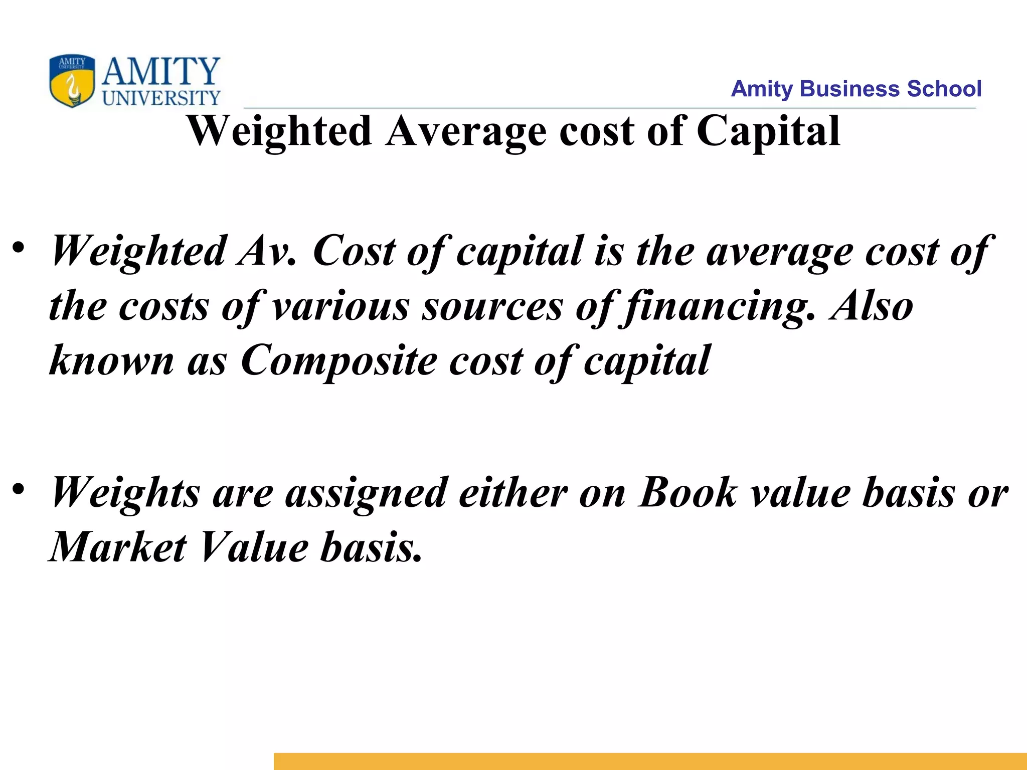 Lecture 15 cost of capital | PPT