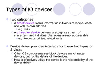 Lecture Notes for Device management in Operating Systems | PPT
