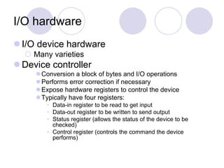 Lecture Notes for Device management in Operating Systems | PPT