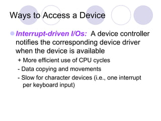 Lecture Notes for Device management in Operating Systems | PPT