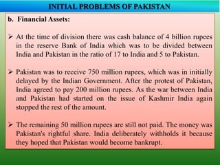 Lecture 15 early problems of pakistan | PPTX