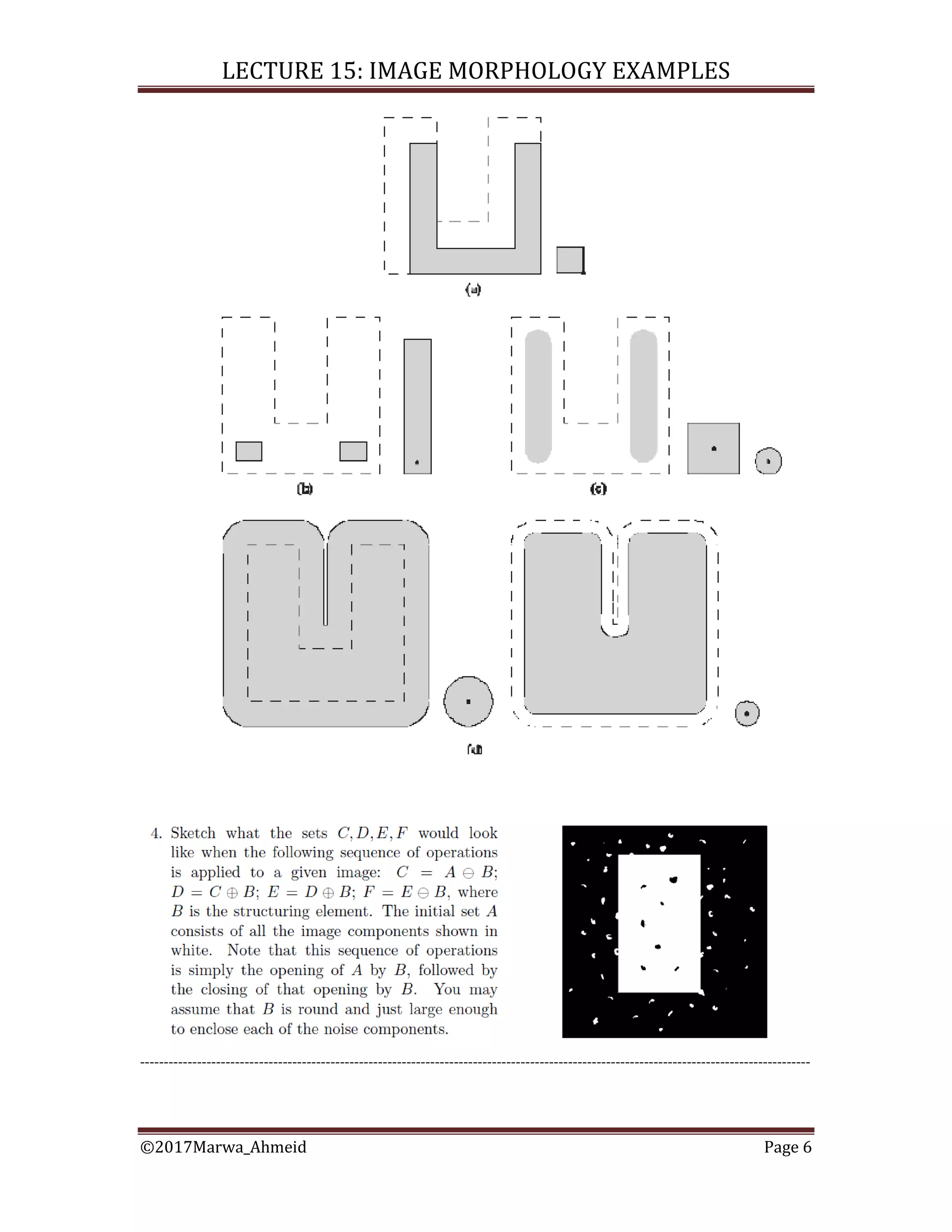 Lecture 15 image morphology examples | PDF