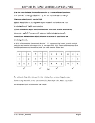 Lecture 15 image morphology examples | PDF