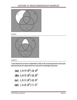 Lecture 15 image morphology examples | PDF