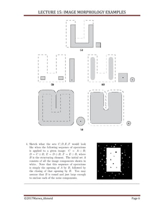 Lecture 15 image morphology examples | PDF