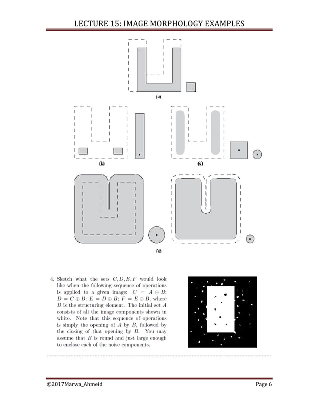 Lecture 15 image morphology examples | PDF
