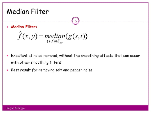 Image Restoration (Order Statistics Filters) | PPTX | Digital Audio ...