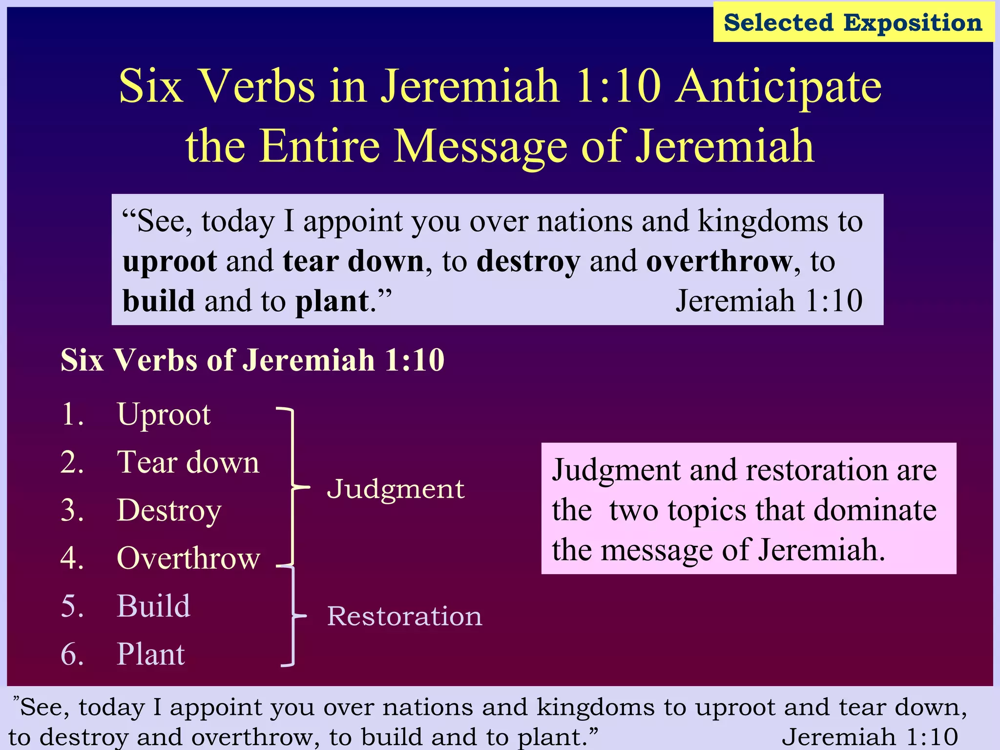 Lecture 15; Jeremiah and Lamentations | PPT