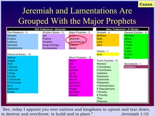 Lecture 15; Jeremiah and Lamentations | PPT