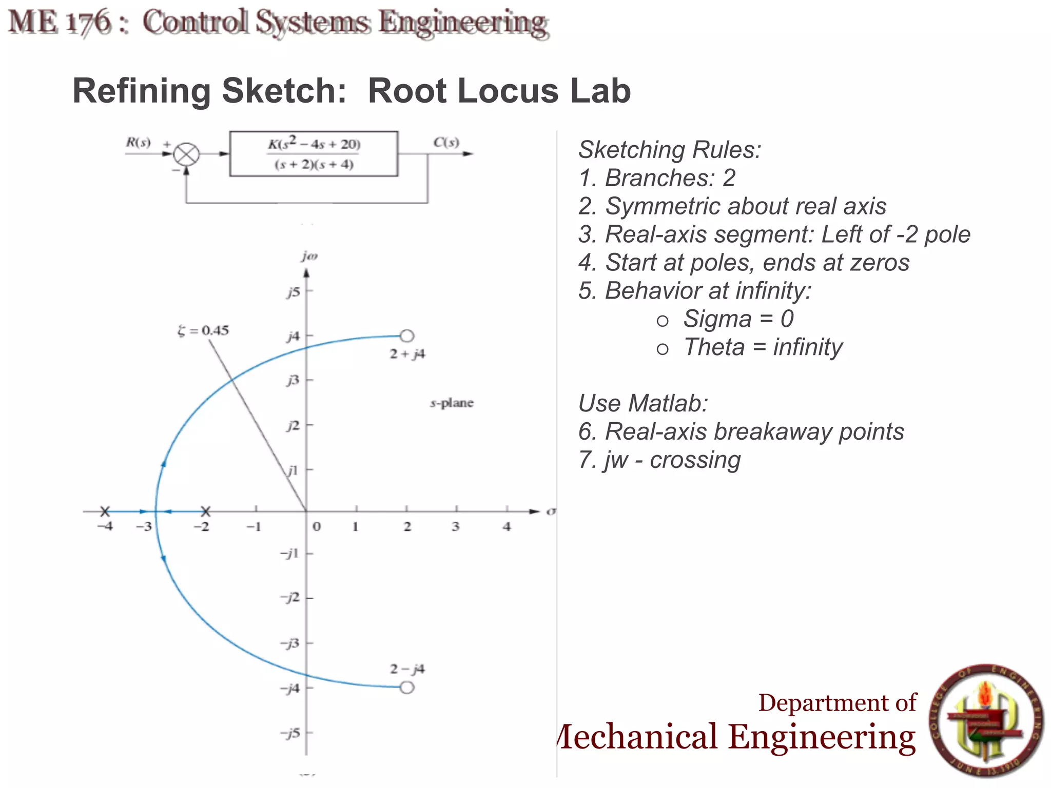 Lecture 15 ME 176 7 Root Locus Technique | PDF