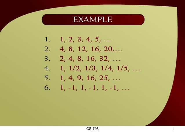 Lecture 15 sequences | PPT