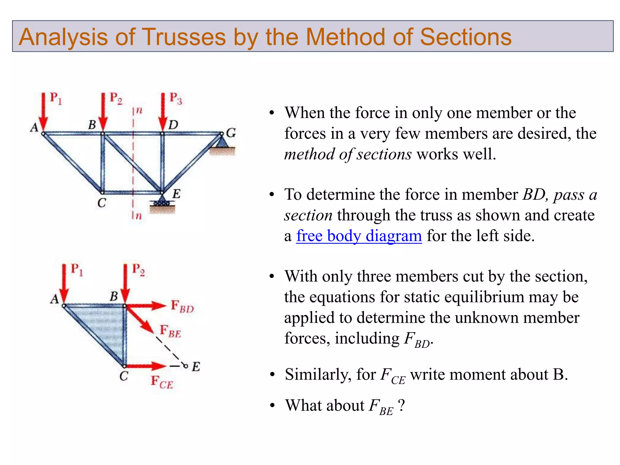 Lecture Statics Analysis of Trusses | PDF