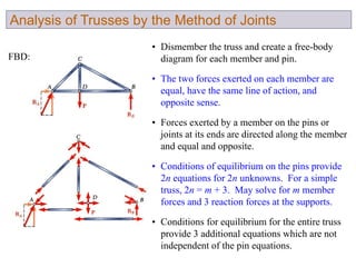 Lecture Statics Analysis of Trusses | PDF