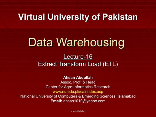 Lecture 16 | PPT | Databases | Computer Software and Applications