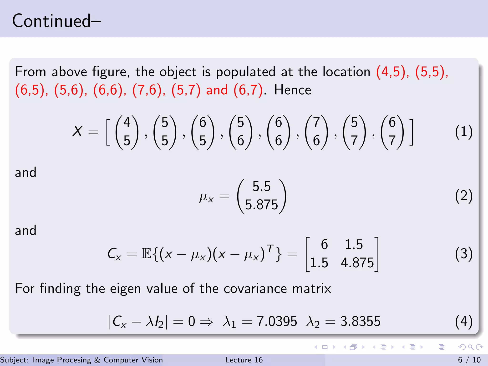 Lecture 16 KL Transform in Image Processing | PDF